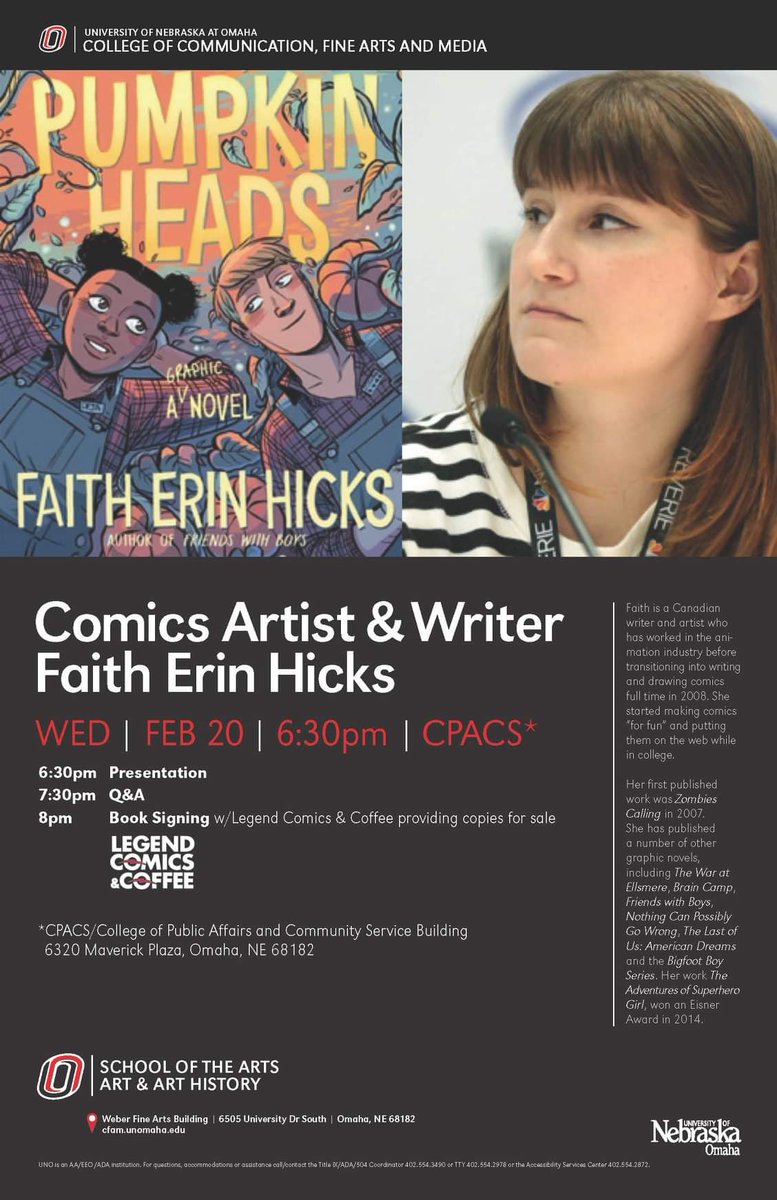 Event in Omaha, Nebraska – Faith Erin Hicks